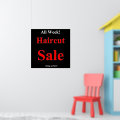 Haircut Sale Poster Matte | Zazzle