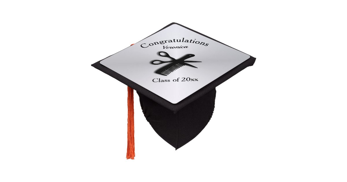 Hairdresser / Barber Graduation Cap Topper | Zazzle