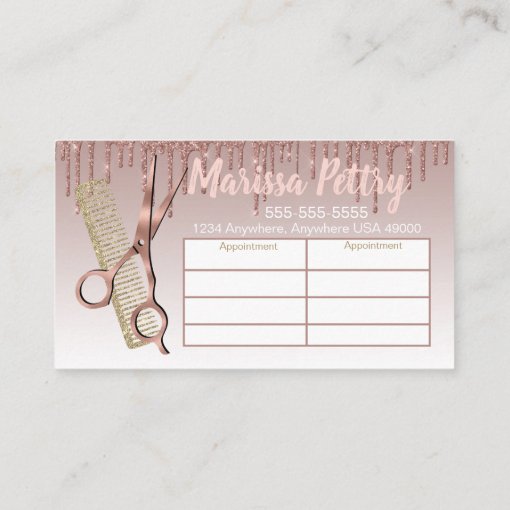 Hairdresser Modern hair stylist appointment Card | Zazzle