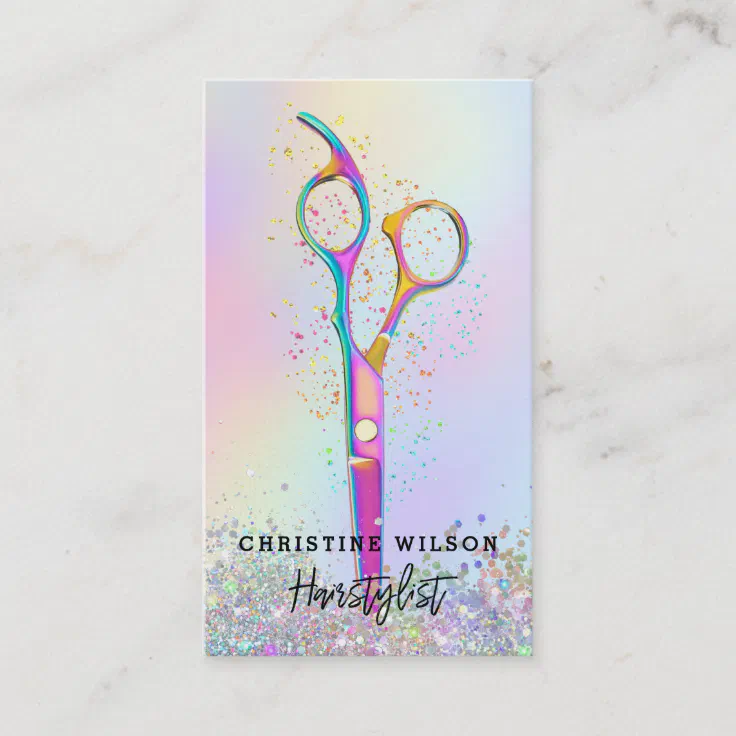 hairdresser scissors design business card | Zazzle