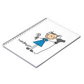 Hairdresser Stick Figure Notebook | Zazzle