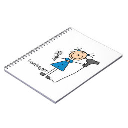 Hairdresser Stick Figure Notebook | Zazzle
