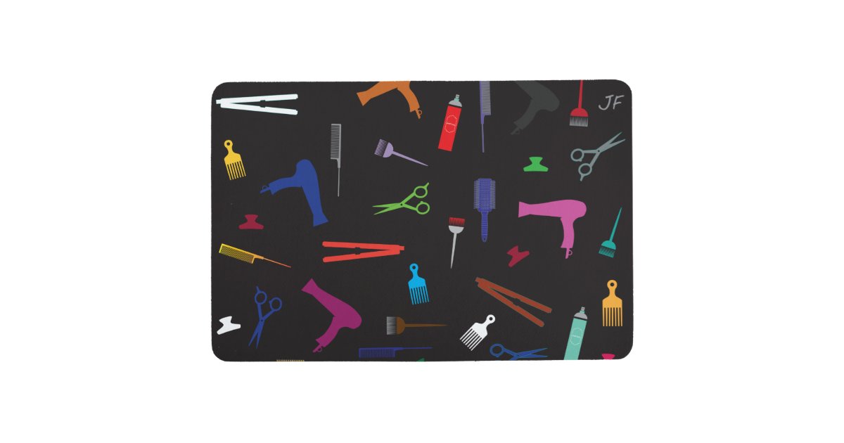 Hairstyles tools floor mat | Zazzle.com