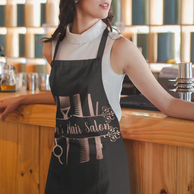 Hairstylist Hair Dresser Salon Personalized Apron | Zazzle