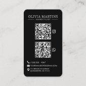 Hairstylist Modern Photo QR Code Business Card | Zazzle