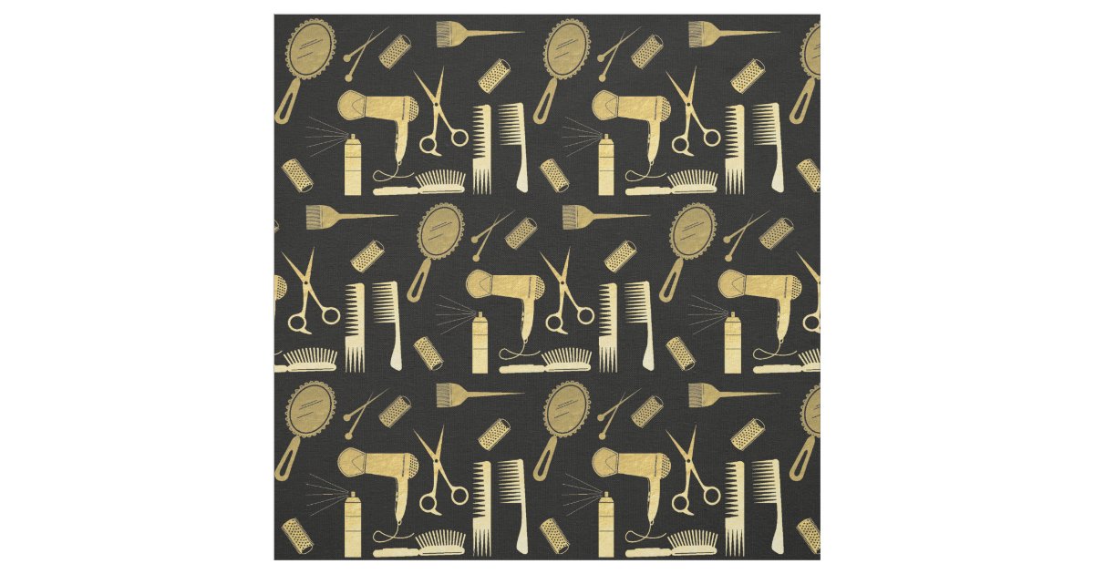 hairstylist pattern fabric | Zazzle