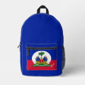 Haiti, backpack, Haitian Flag, Custom Printed Backpack | Zazzle