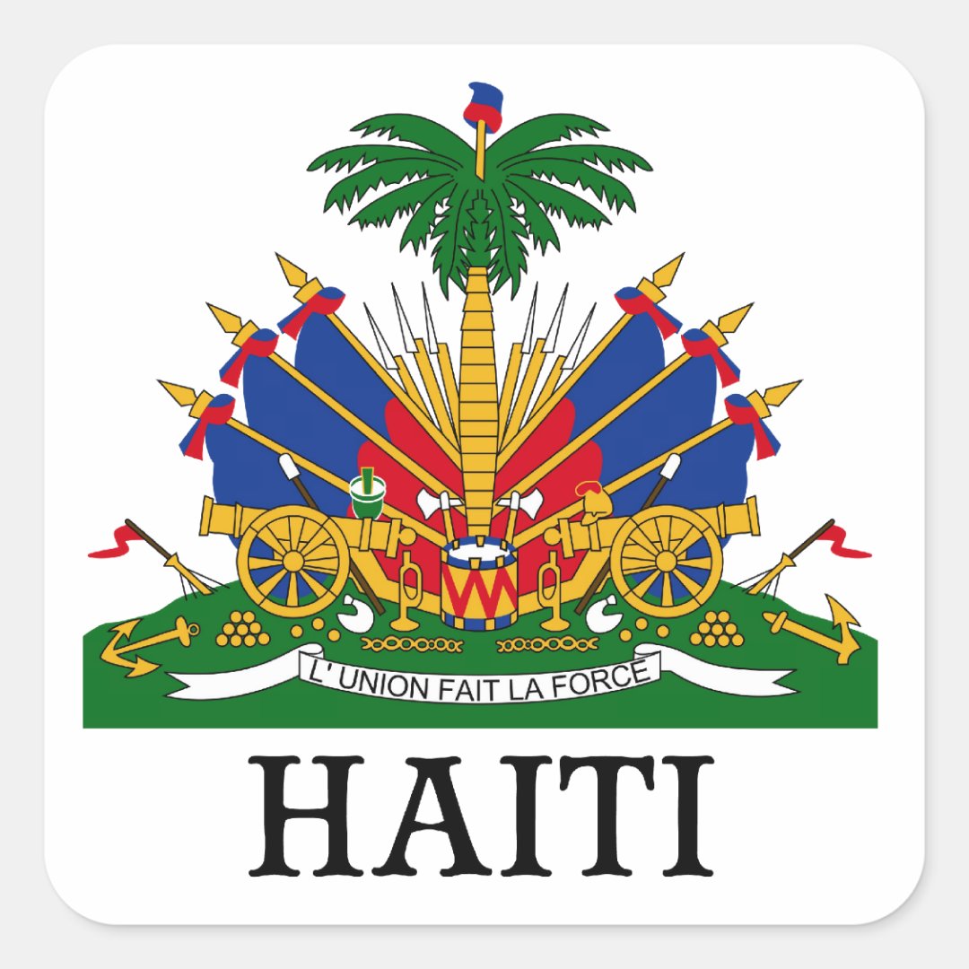 HAITI - emblem/coat of arms/flag/symbol Square Sticker | Zazzle