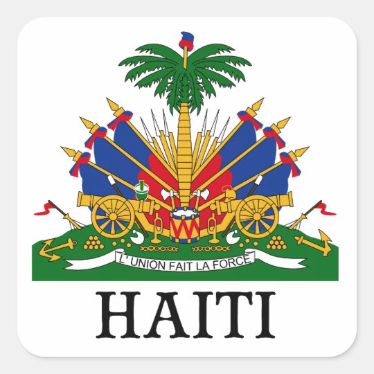 HAITI - emblem/coat of arms/flag/symbol Square Sticker | Zazzle.com