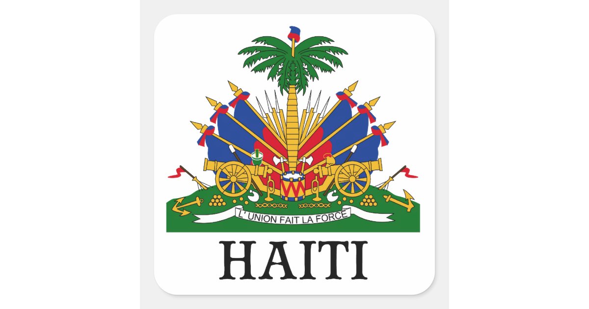 HAITI - emblem/coat of arms/flag/symbol Square Sticker | Zazzle
