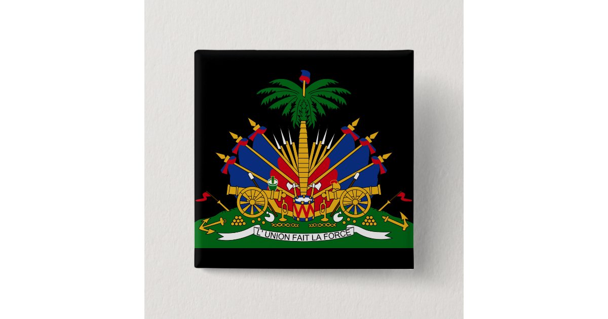 haiti emblem pinback button | Zazzle