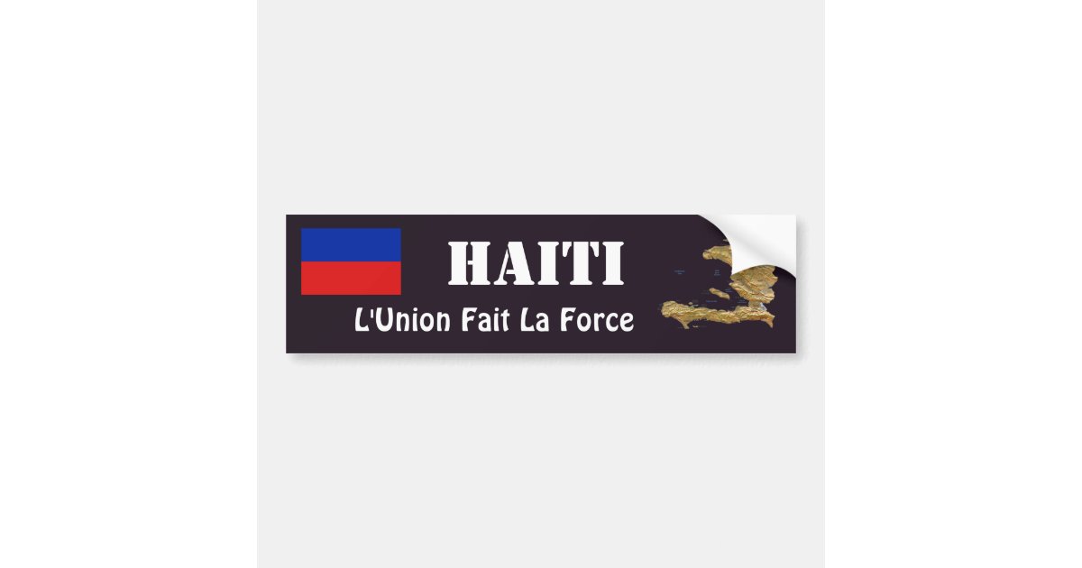Haiti Flag + Map Bumper Sticker | Zazzle
