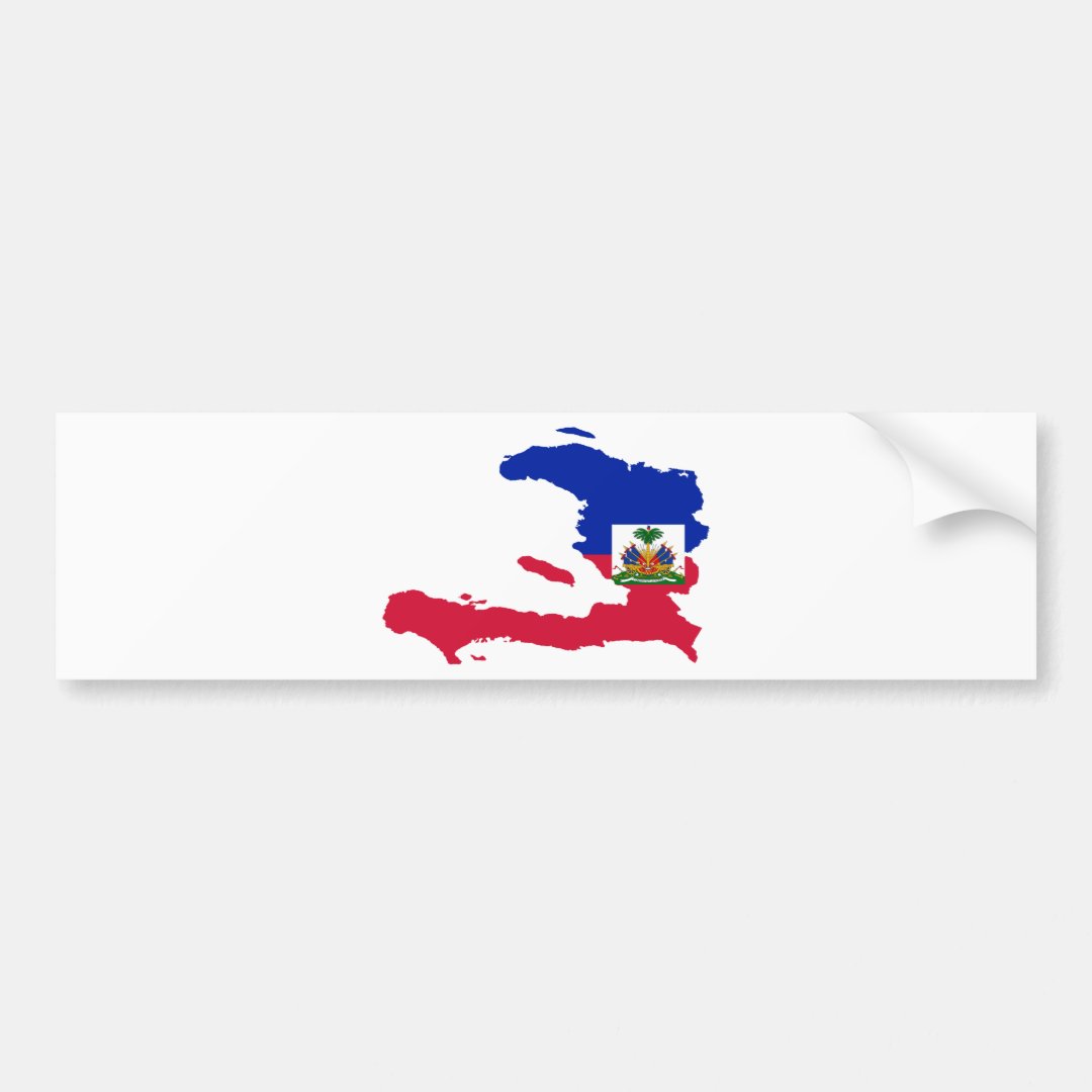 Haiti Flag Map HT Bumper Sticker | Zazzle