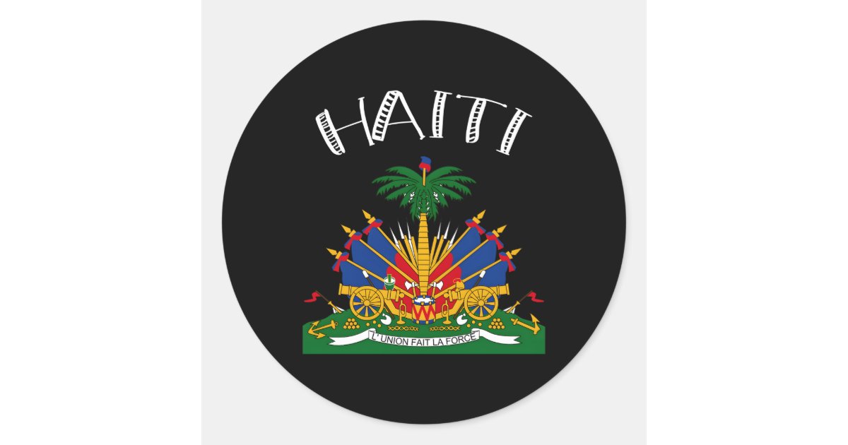 Haiti Haiti Black Small Classic Round Sticker | Zazzle