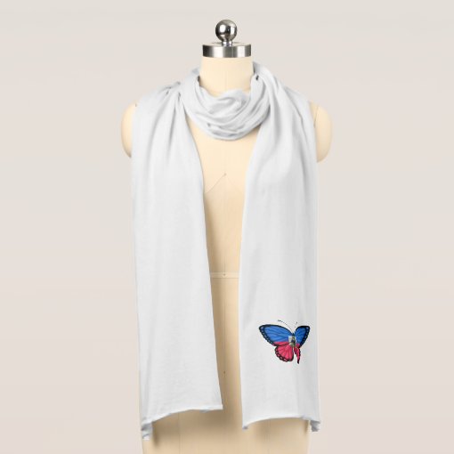 Haitian Butterfly Flag Scarf | Zazzle