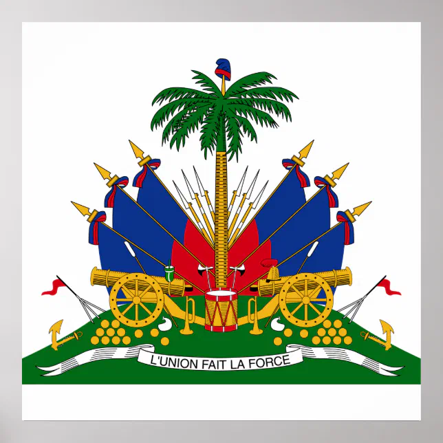 Haitian Coat of Arms (Haiti) Poster | Zazzle