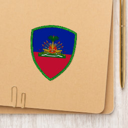 Haitian Flag & Coat of Arms, Flag of Haiti Patch | Zazzle