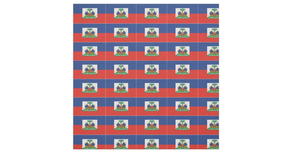 Haitian Flag Fabric | Zazzle