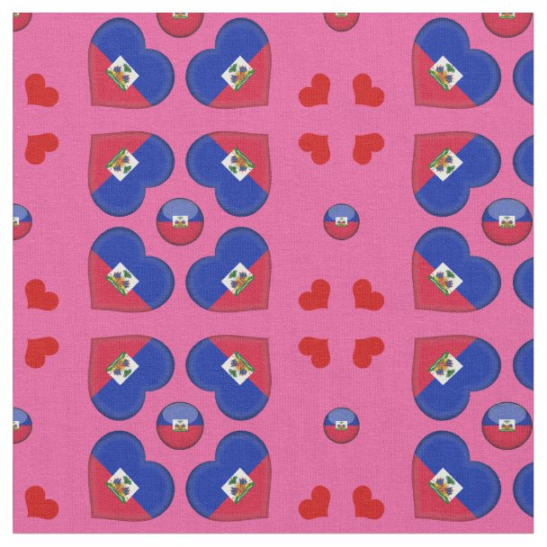 Haitian Flag Fabric | Zazzle