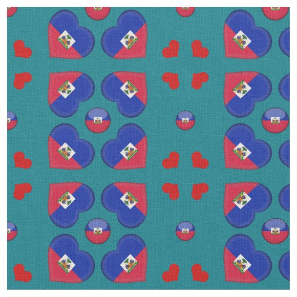 Haitian Flag Fabric | Zazzle