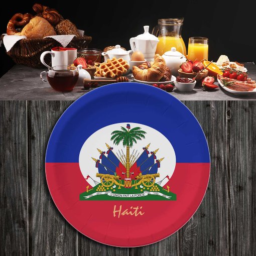 Haitian Flag & Haiti party, birthday /sports Paper Plates | Zazzle