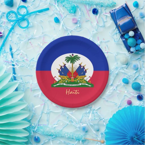 Haitian Flag & Haiti party, birthday /sports Paper Plates | Zazzle