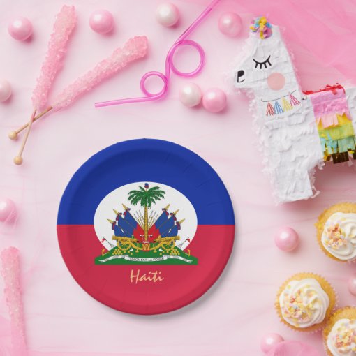 Haitian Flag & Haiti party, birthday /sports Paper Plates | Zazzle