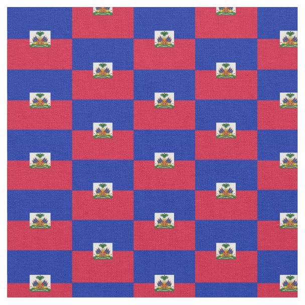 Haitian Flag Fabric | Zazzle