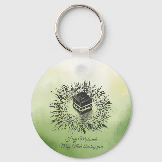 Hajj Mubarak, Holy Kaaba in Mecca Saudi Arabia Keychain | Zazzle