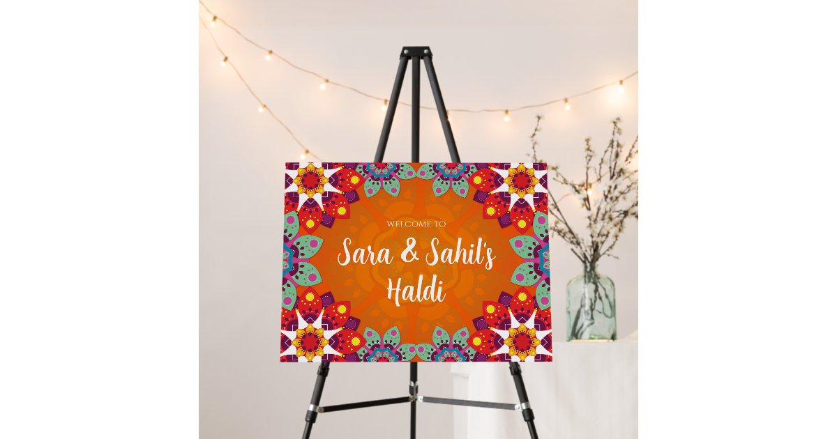 Haldi posters Welcome to Haldi Signs & Haldi Sign | Zazzle