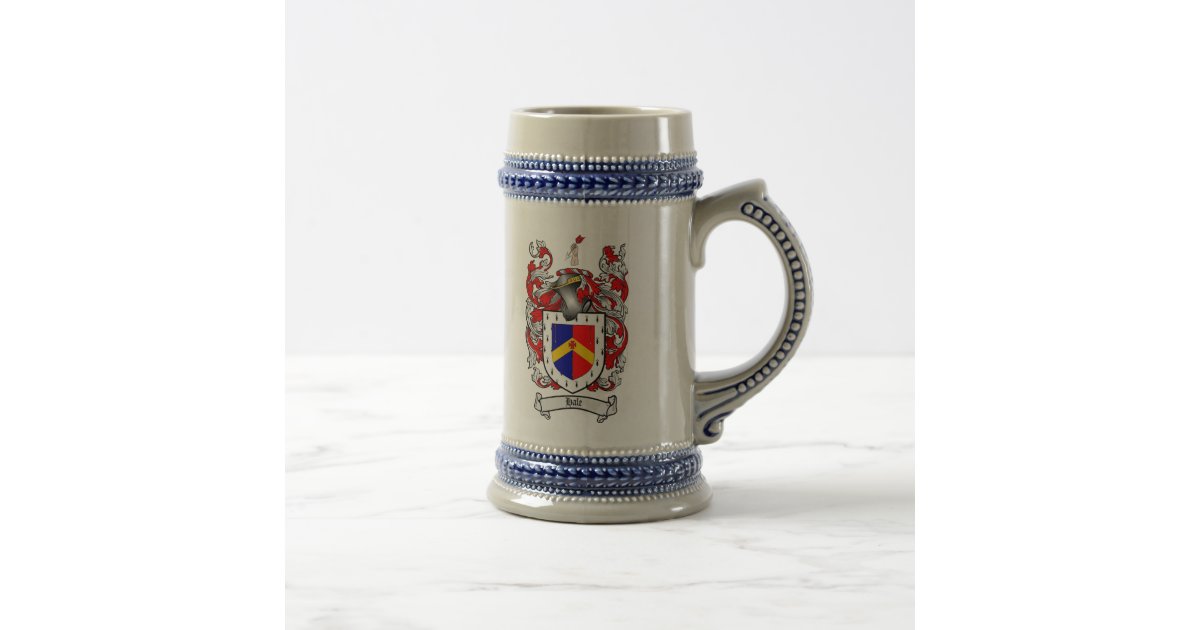 Hale Coat of Arms Stein / Hale Family Crest Stein | Zazzle