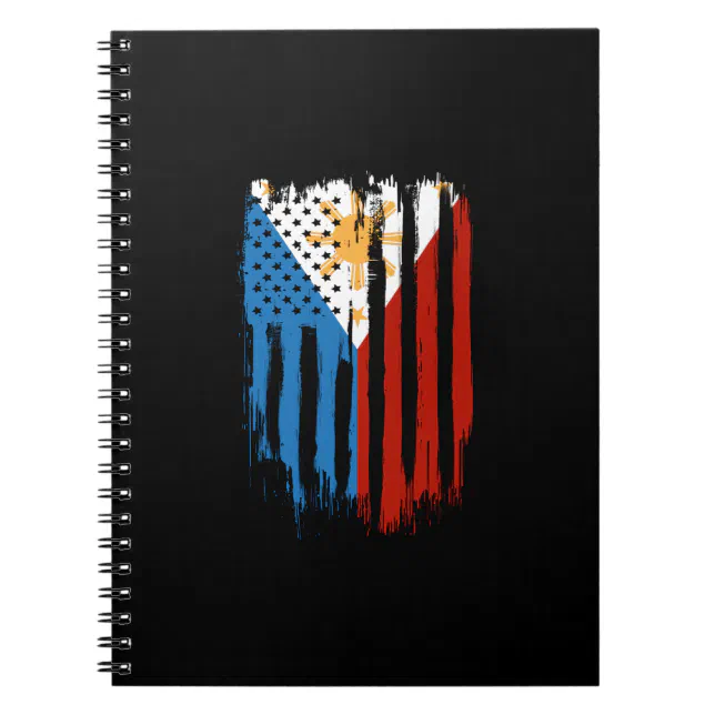 Half American Half Filipino Philippines Flag Notebook | Zazzle