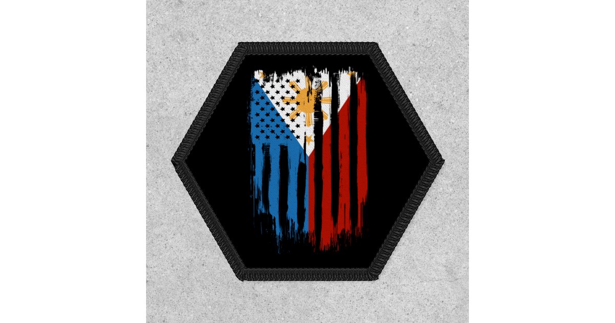 Half American Half Filipino Philippines Flag Patch | Zazzle