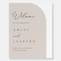 Half Arch Minimal Welcome Sign Wedding Decor | Zazzle