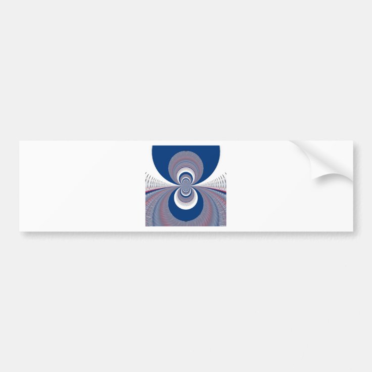 Half Blue Bumper Sticker | Zazzle