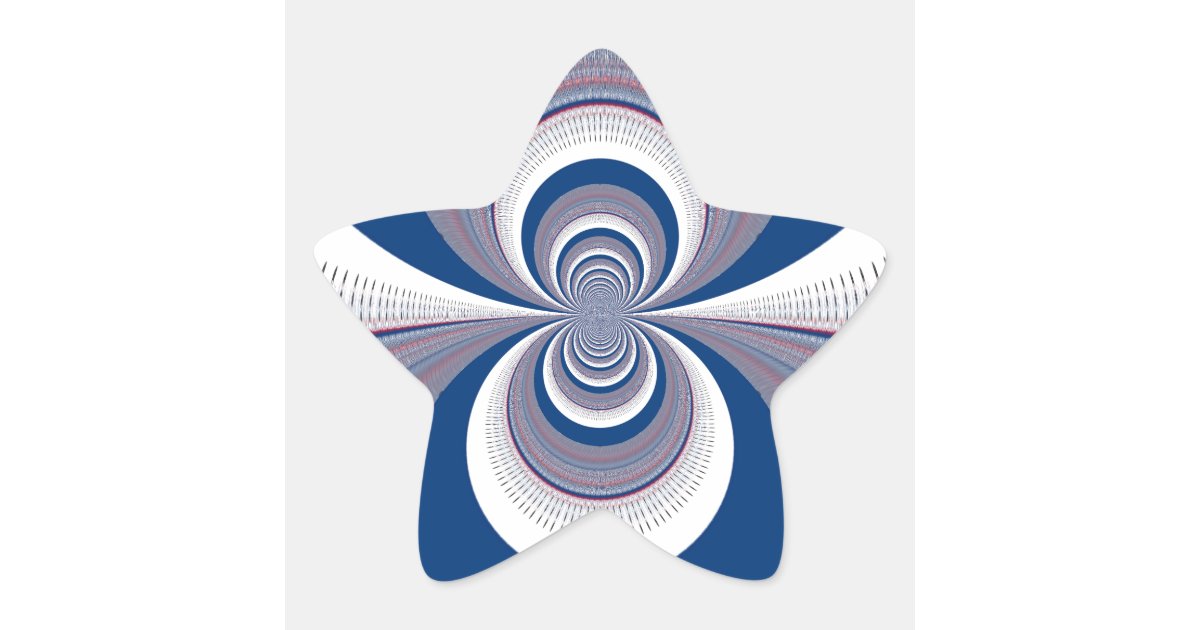 Half Blue Star Sticker | Zazzle