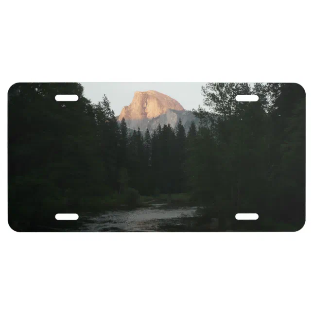 Half Dome Sunset in Yosemite National Park License Plate | Zazzle