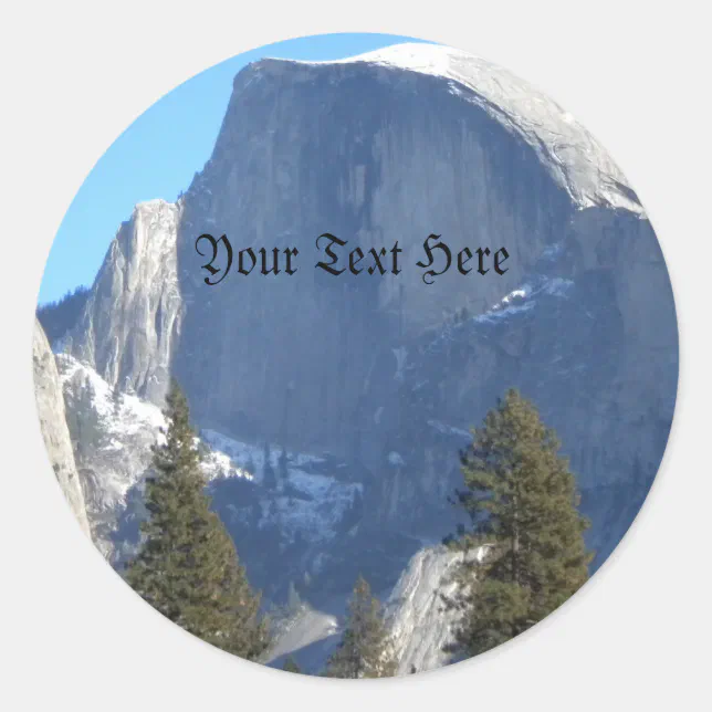 Half Dome Template Classic Round Sticker | Zazzle