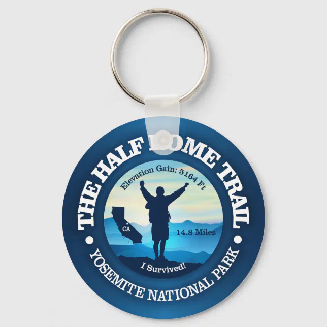 Half Dome Trail (hiking) Keychain | Zazzle