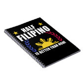 Half Filipino American Philippines Pinoy Pinay Notebook | Zazzle