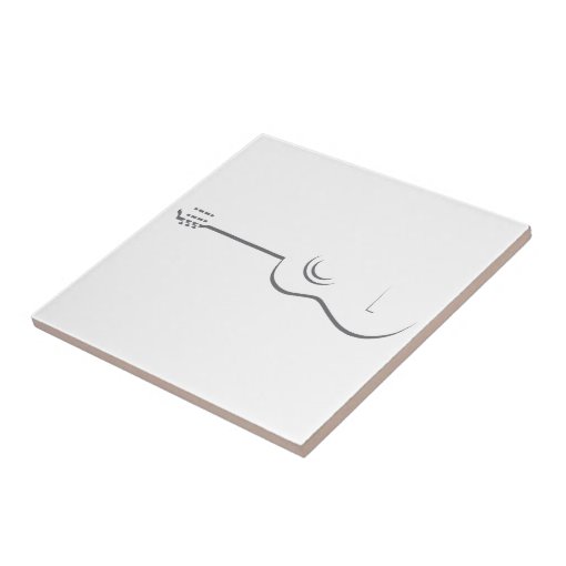 Half Guitar Outline Ceramic Tile | Zazzle