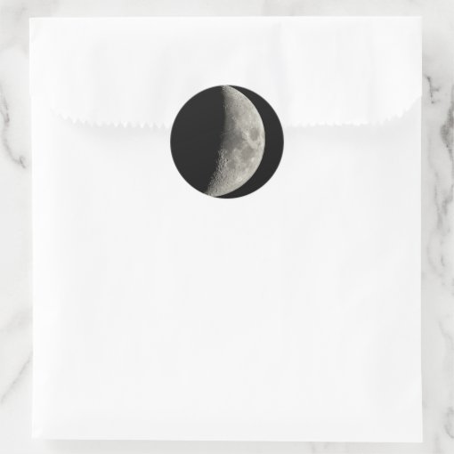 Half Moon Classic Round Sticker | Zazzle