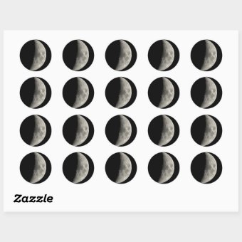 Half Moon Classic Round Sticker | Zazzle