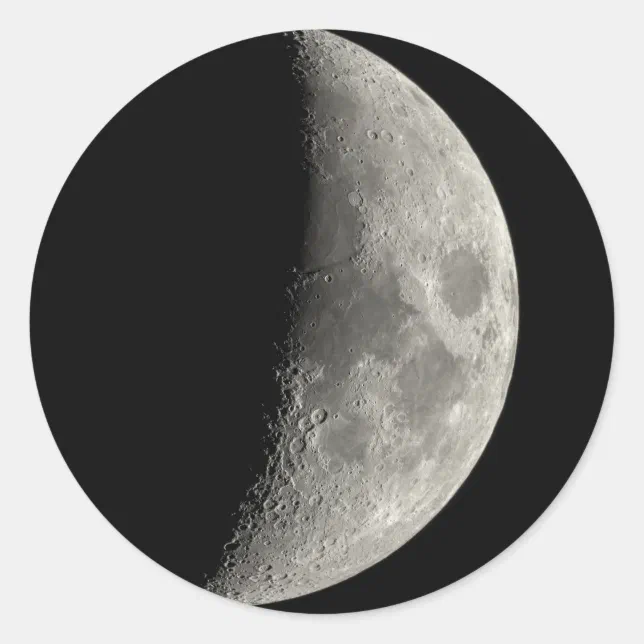 Half Moon Classic Round Sticker | Zazzle