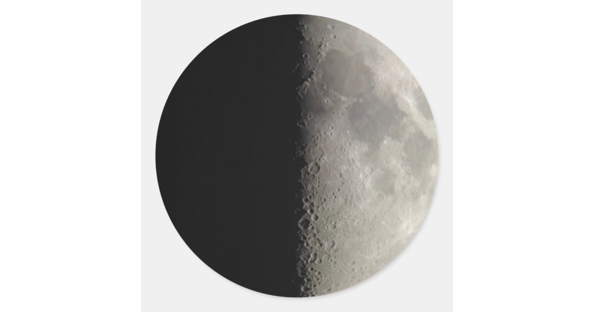 Half Moon Classic Round Sticker | Zazzle