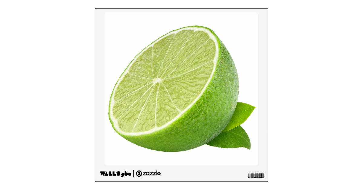 Half of lime wall sticker | Zazzle