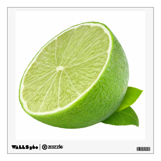 Half of lime wall sticker | Zazzle