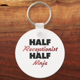 Half Receptionist Half Ninja Keychain | Zazzle