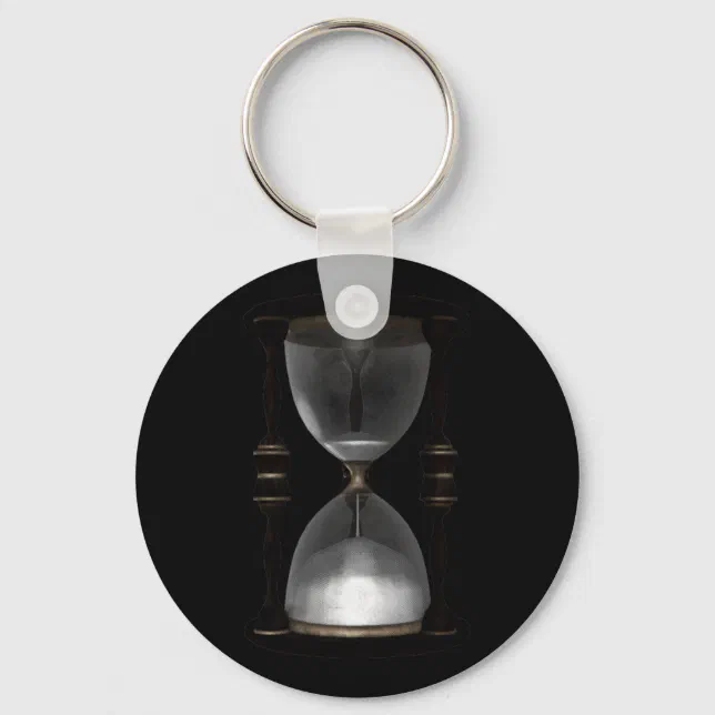Halftone Hourglass Sand Timer Keychain | Zazzle