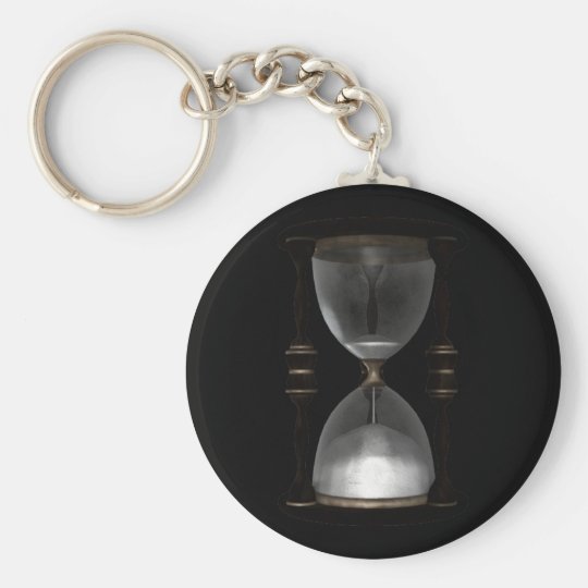 Halftone Hourglass Sand Timer Keychain | Zazzle.com